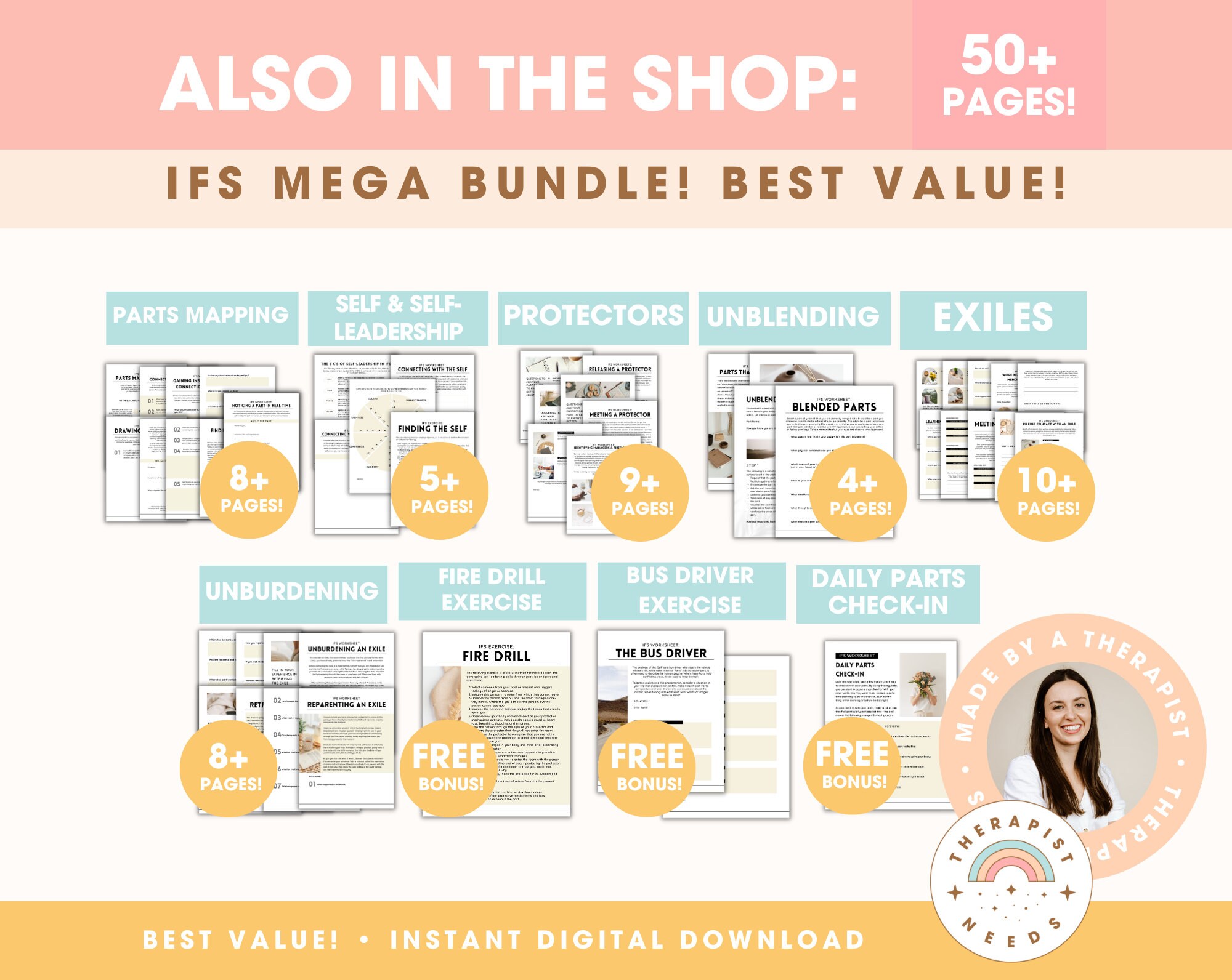 IFS Worksheets Parts Internal Family Systems Therapy Exercise ...