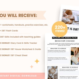 DBT Bundle DBT Flash Cards, Therapy Worksheets, DBT Skills Training ...