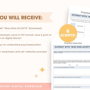 DBT ACCEPTS Skill Training Worksheets & Handouts, DBT Skills Curriculum ...