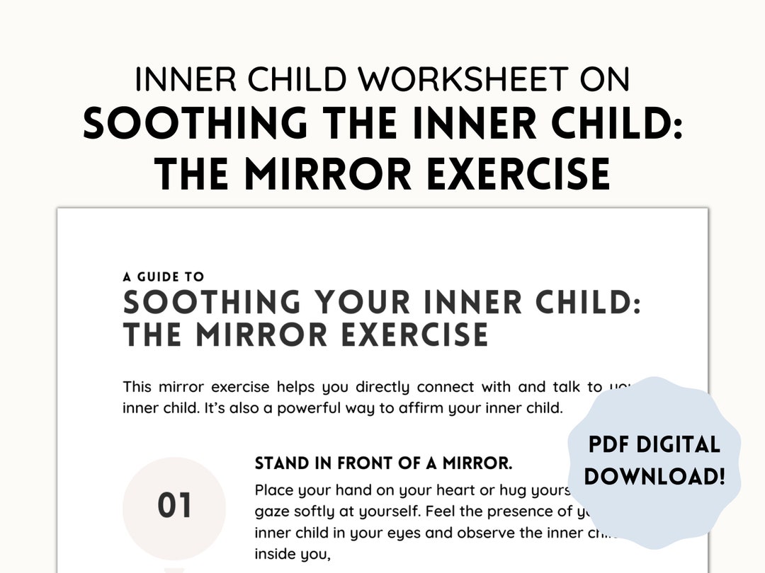 Inner Child Worksheet & Exercise on Soothing Your Inner Child Healing ...