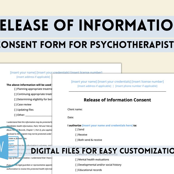 Release of Information Form - Etsy