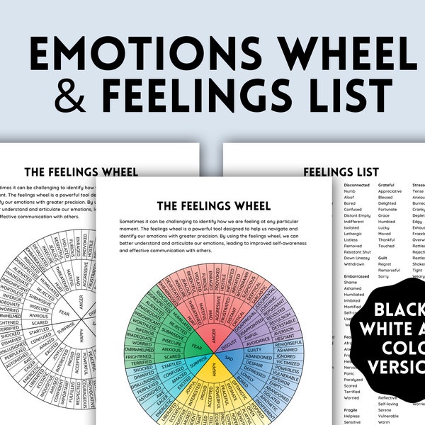 Feelings Wheel - Etsy UK
