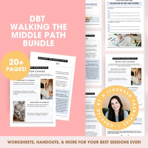 DBT Bundle: Walking the Middle Path Worksheets & Handouts, DBT Skills ...