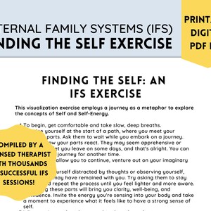 IFS Exercise on Finding the Self Internal Family Systems - Etsy