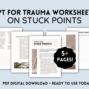 CPT for Trauma Worksheets & Handouts on Stuck Points - Etsy