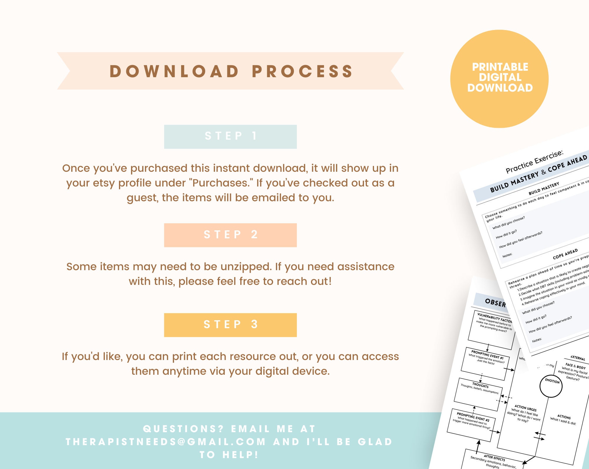 DBT Bundle: Walking the Middle Path Worksheets & Handouts, DBT Skills ...