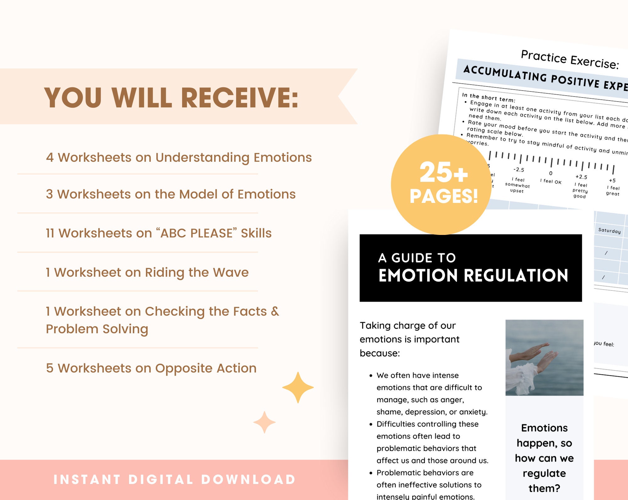 DBT Bundle: Emotion Regulation Worksheets & Handouts, DBT Skills ...