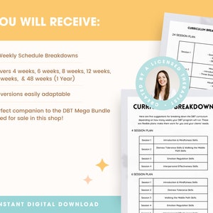 DBT Skills Curriculum Weekly Schedule DBT Therapy Worksheets, DBT ...