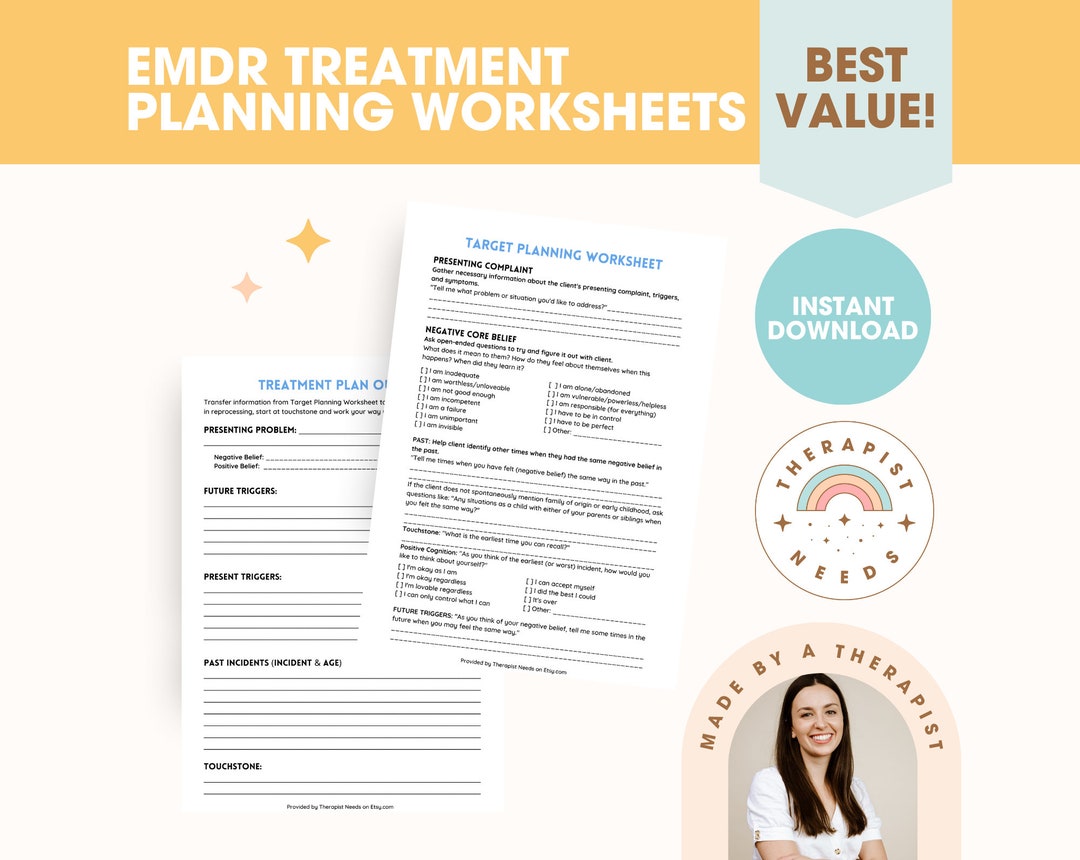 EMDR Worksheets: Treatment Plan! EMDR Resources, Trauma Therapy, EMDR ...