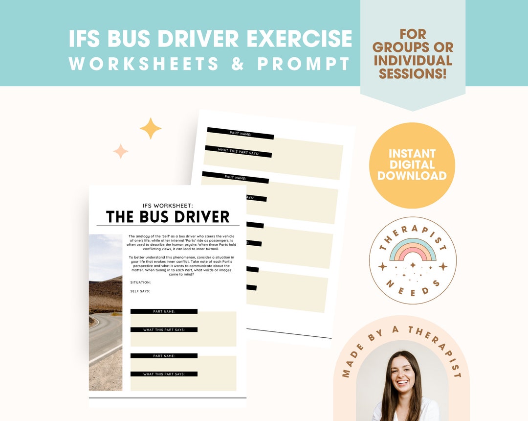 IFS Parts Worksheet & Exercise: the Bus Driver! Internal Family Systems ...
