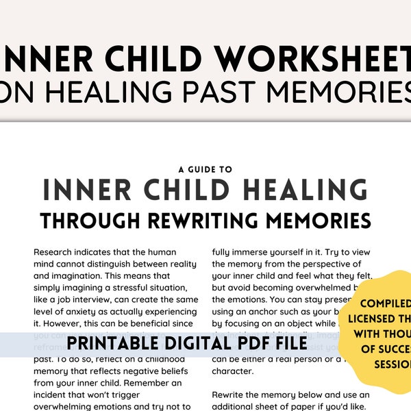 Inner Critic Worksheets - Etsy