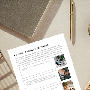 CPT for Trauma Worksheets & Handouts on Patterns of Problematic ...