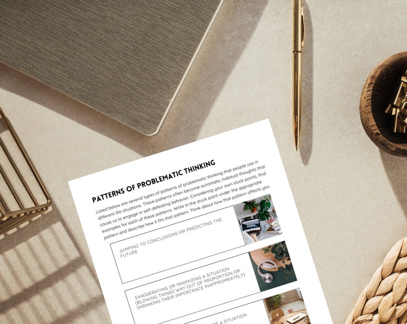 CPT for Trauma Worksheets & Handouts on Patterns of Problematic ...