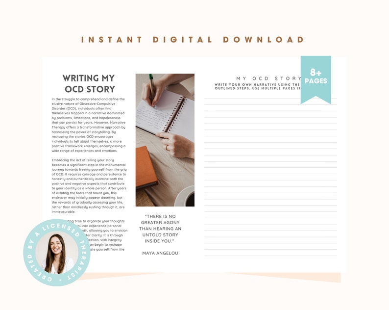 Narrative Therapy for OCD Exercise OCD Worksheets for Therapists ...