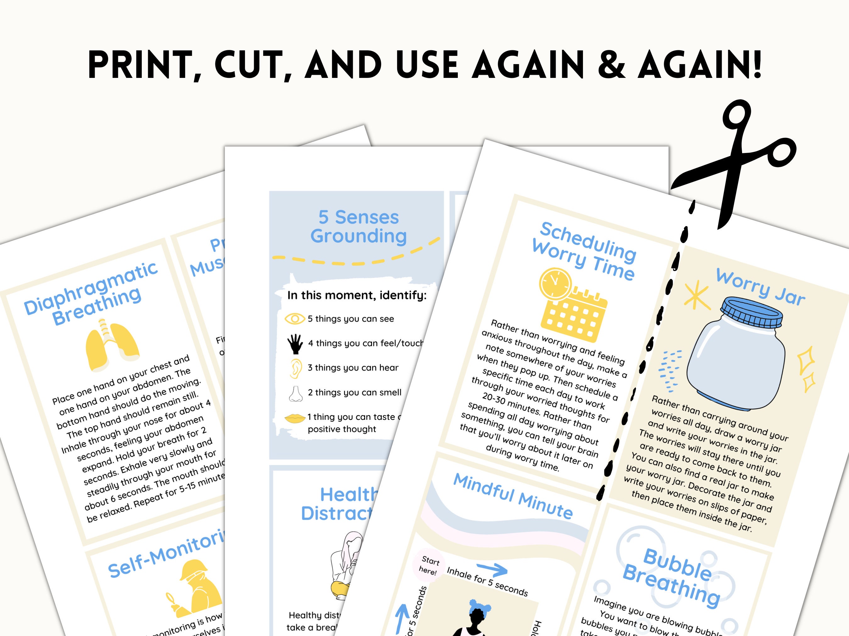 CBT Coping Cards CBT Interventions for Teens and Adults CBT - Etsy