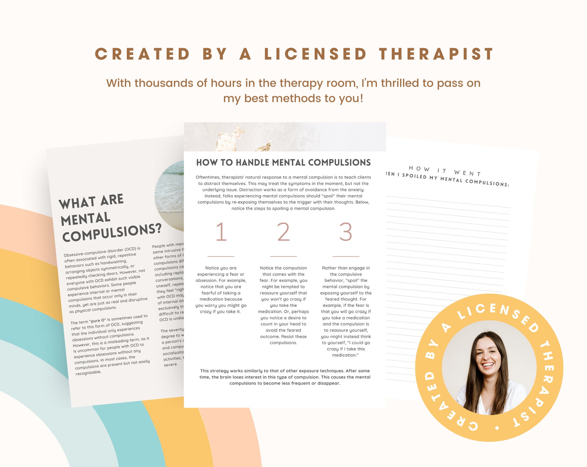 OCD Worksheet on Mental Compulsions OCD Handout for Therapists ...