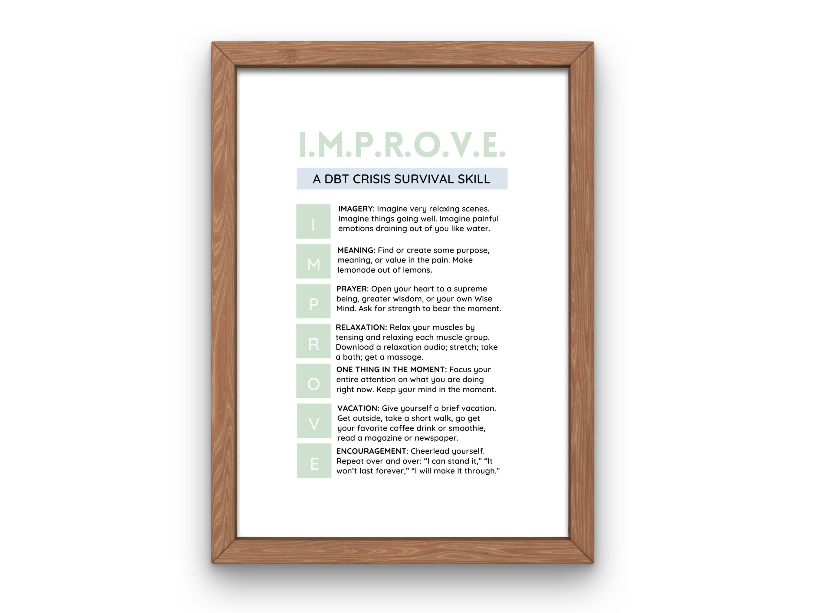 DBT Posters Bundle on Distress Tolerance Therapist Office Decor ...