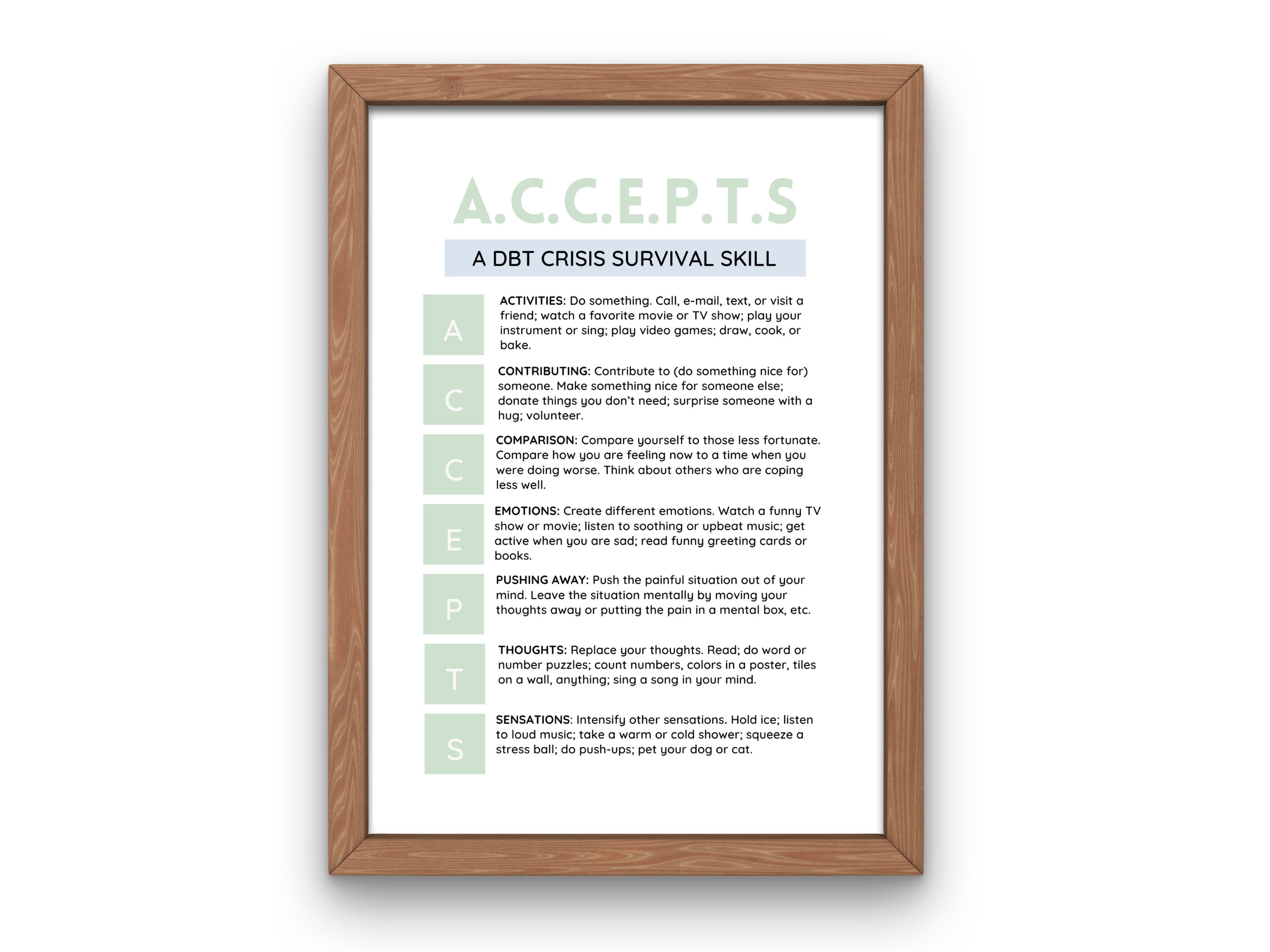 Radical Acceptance Coping Statements Poster DBT Skills DBT, 44% OFF