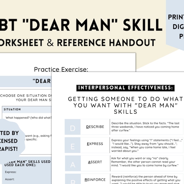 Dbt Cheat Sheet Handouts - Etsy Hong Kong