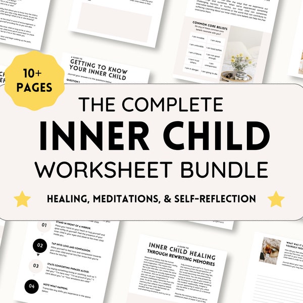 Inner Child Healing Worksheets - Etsy Canada