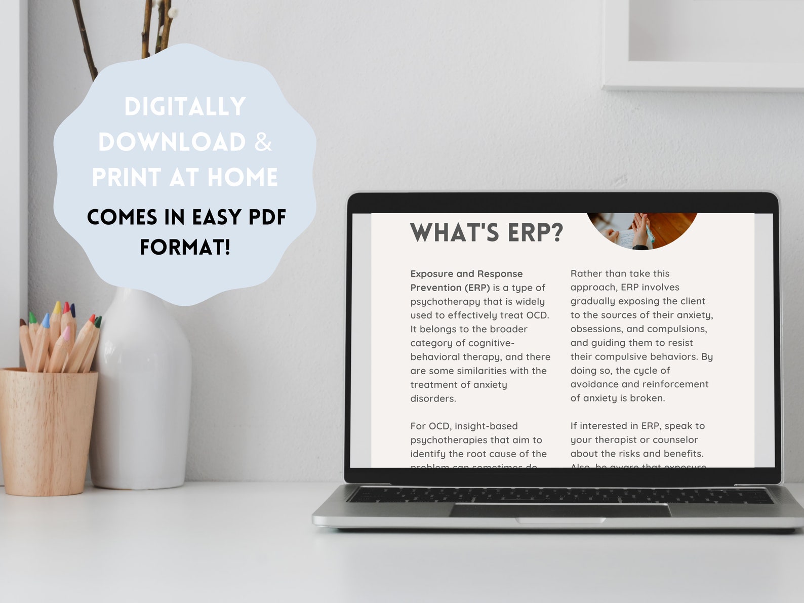 OCD & ERP Handout OCD Worksheet for Therapists Counselors - Etsy