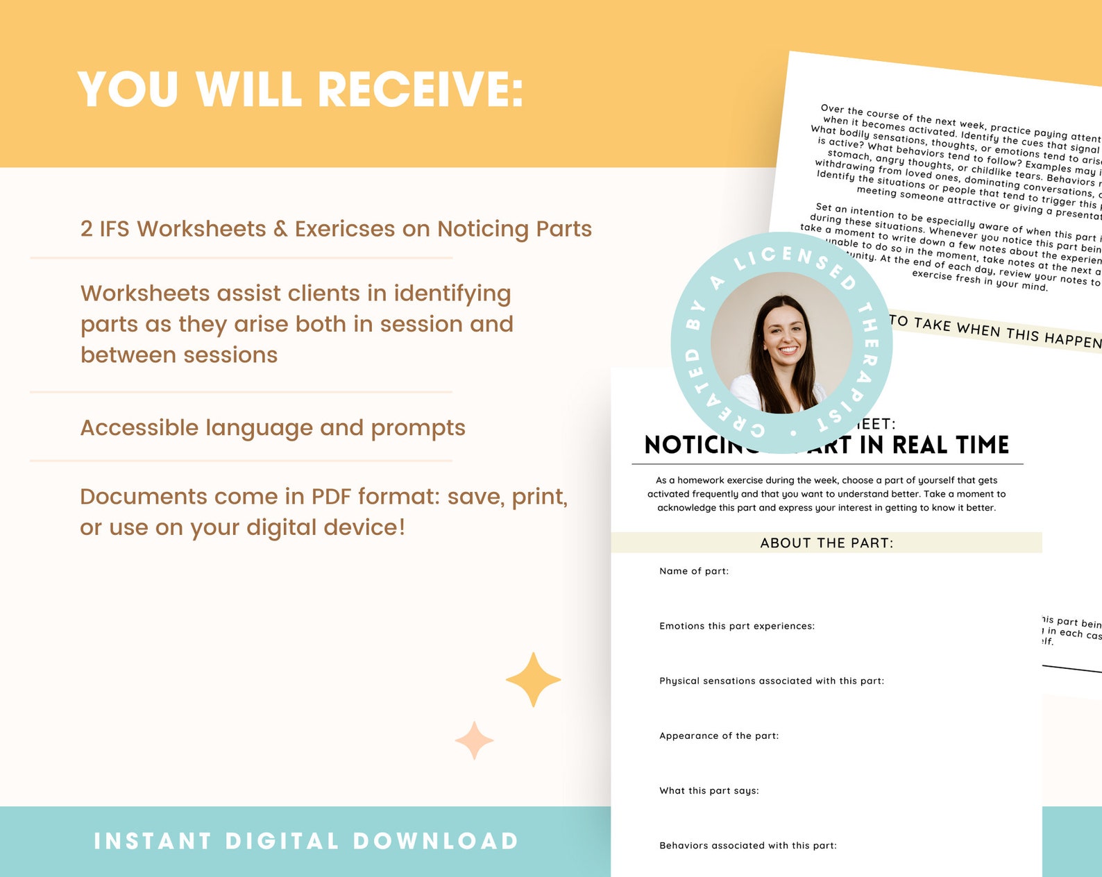 IFS Worksheets Parts Internal Family Systems Therapy Exercise ...