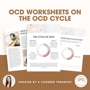 Cycle of OCD Therapy Worksheets OCD Handout for Therapists, Counselors ...