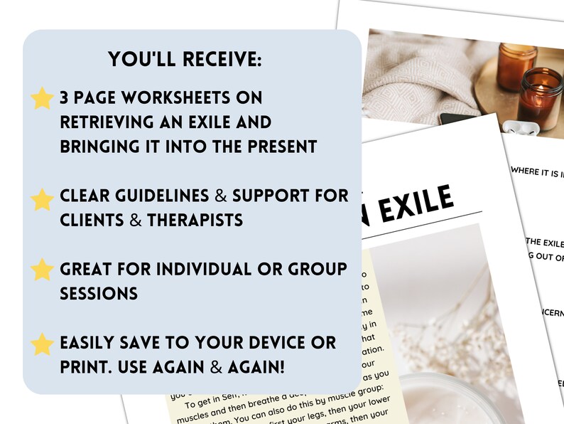 IFS Parts on Exiles Internal Family Systems Therapy Exercise - Etsy