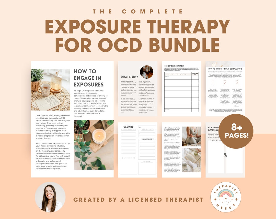 OCD Exposure Therapy Worksheets Bundle Exposure and Response Prevention ...