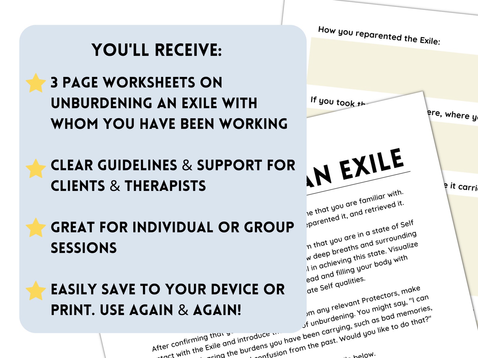 IFS Parts On Exiles Internal Family Systems Therapy Exercise Etsy IFS Parts On Exiles Internal Family Systems Therapy Exercise Etsy