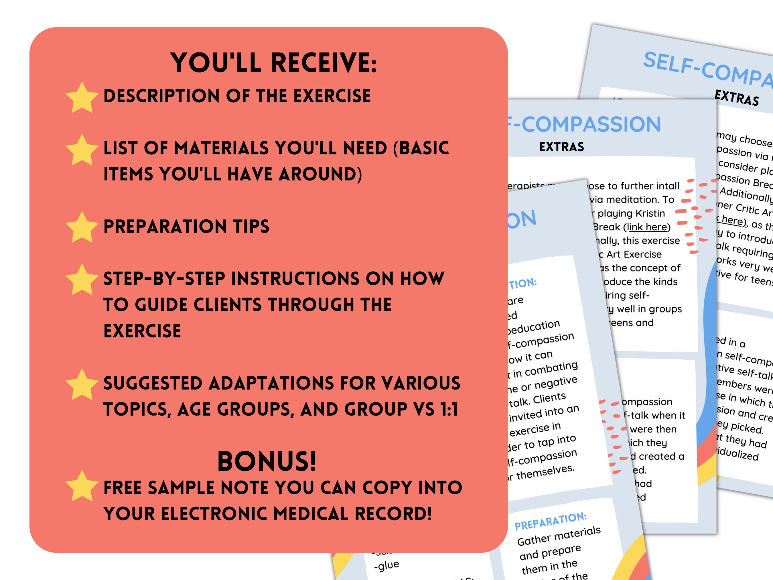 ART THERAPY EXERCISE: Self-compassion Group Therapy Activity - Etsy