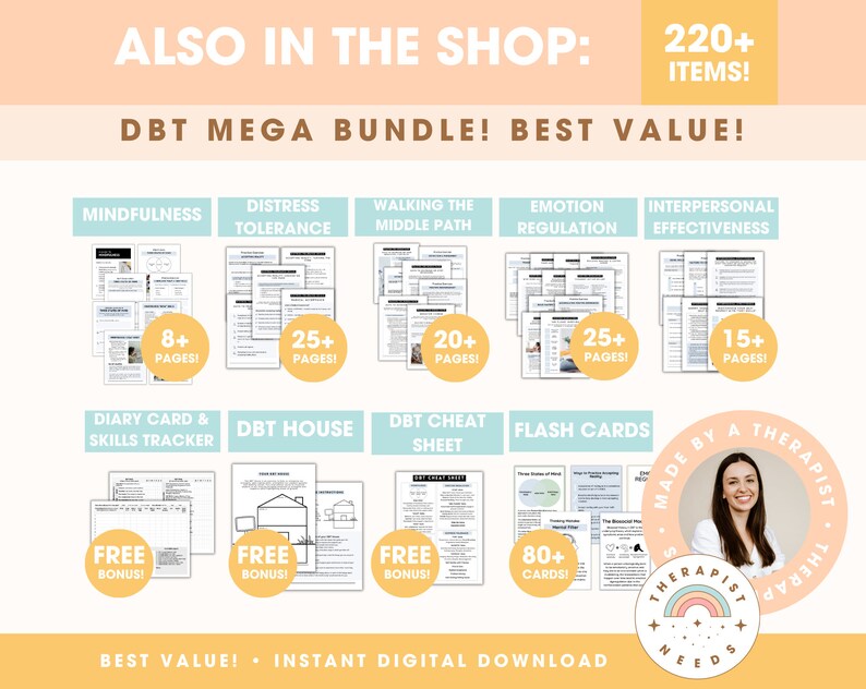 DBT Bundle: Emotion Regulation Worksheets & Handouts, DBT Skills ...
