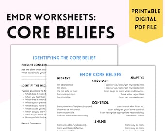 Emdr Core Beliefs - Etsy