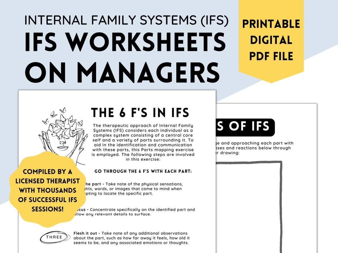 IFS Worksheets on Managers and the 6 F's Internal Family - Etsy