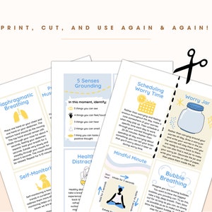 CBT Coping Cards CBT Interventions for Teens and Adults, CBT Anxiety ...