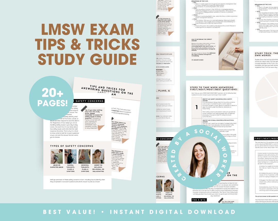 LMSW Study Guide: Tips and Tricks for Answering Questions! ASWB Exam ...
