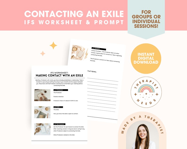 IFS Parts Exercise on Exiles Internal Family Systems Therapy Exercise ...