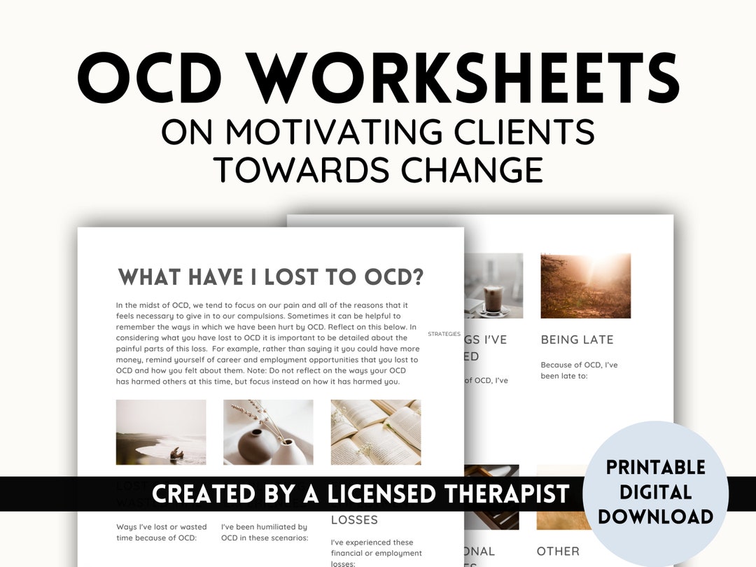 OCD Therapy Worksheets OCD Handout for Therapists - Etsy