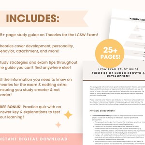 LCSW Study Guide on Theories! ASWB Exam Study Guide to Ace Your Test ...