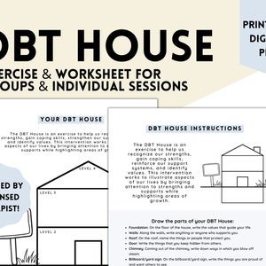 DBT House Therapy Worksheet & Handout for Teens and Adults - Etsy