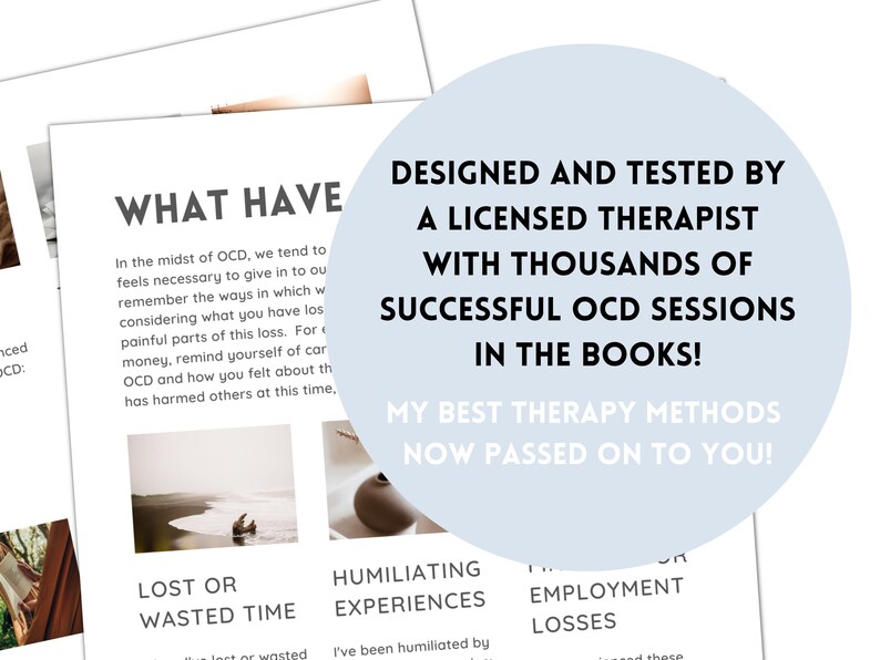 OCD Therapy Worksheets OCD Handout for Therapists - Etsy