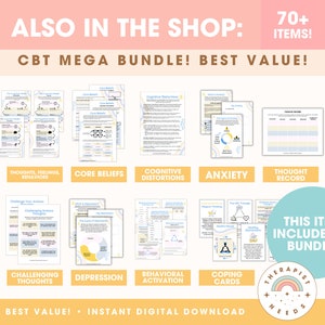 CBT Coping Cards CBT Interventions for Teens and Adults, CBT Anxiety ...