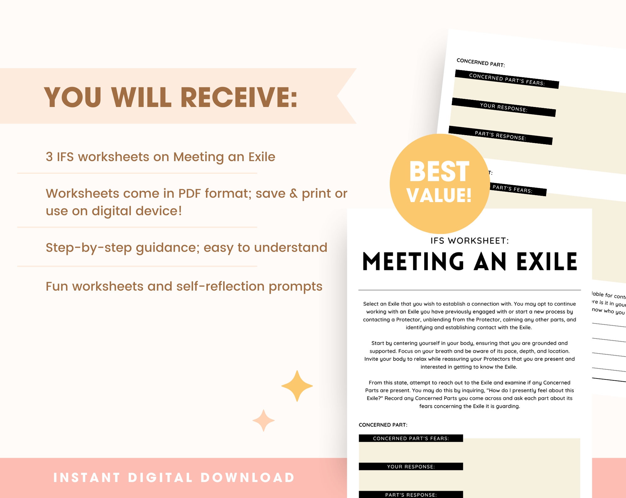 IFS Parts Exercise on Exiles Internal Family Systems Therapy Exercise ...