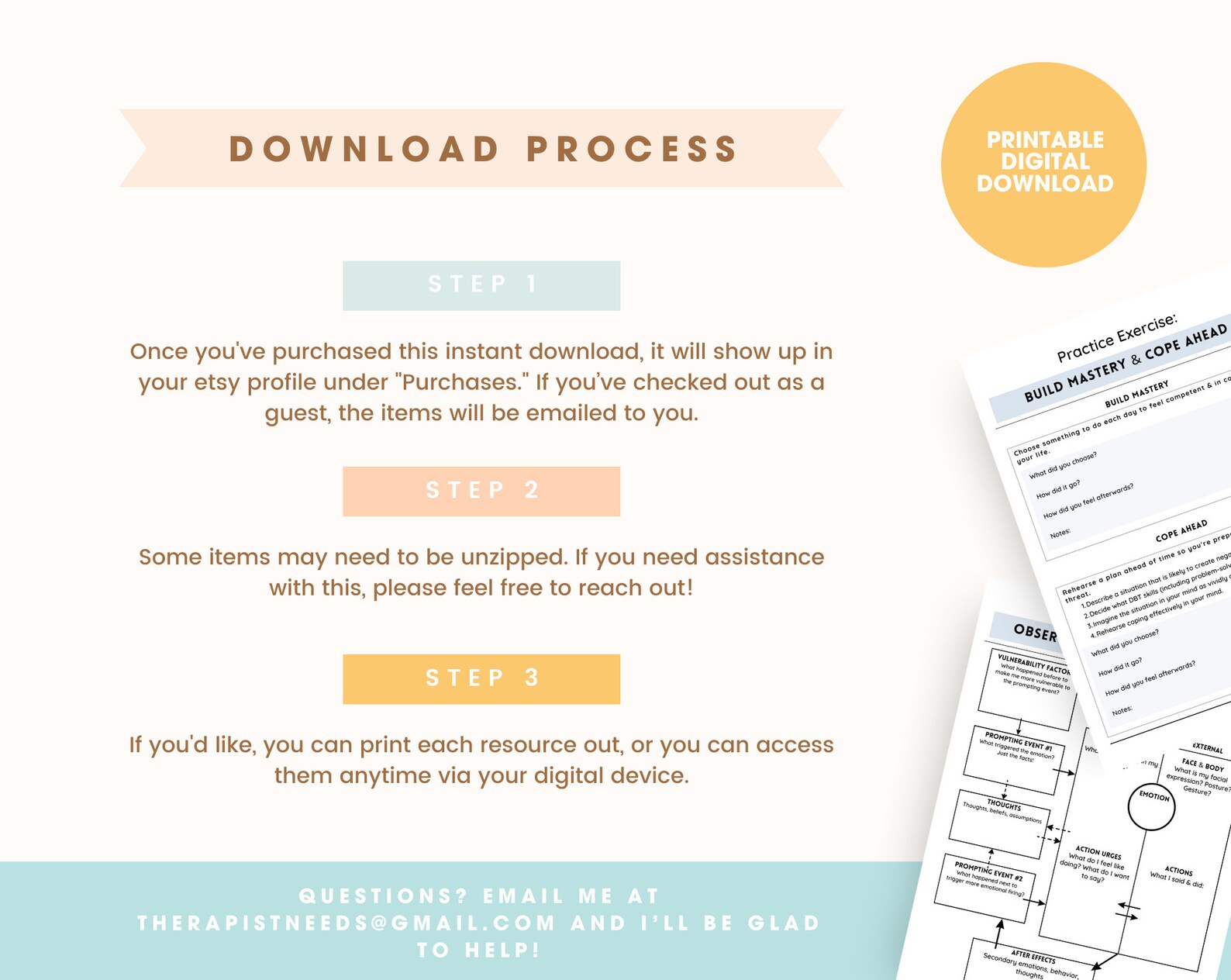 DBT Bundle: Emotion Regulation Worksheets & Handouts, DBT Skills ...