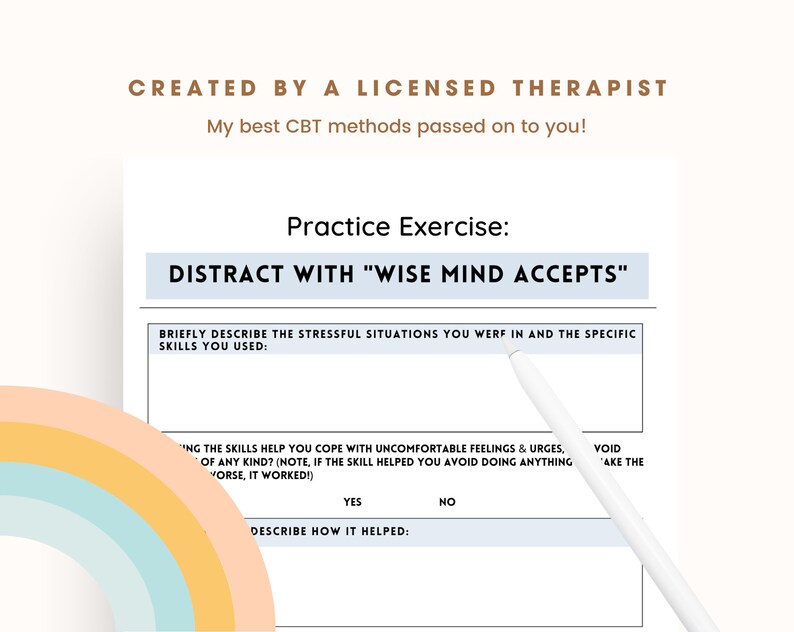DBT ACCEPTS Skill Training Worksheets & Handouts, DBT Skills Curriculum ...
