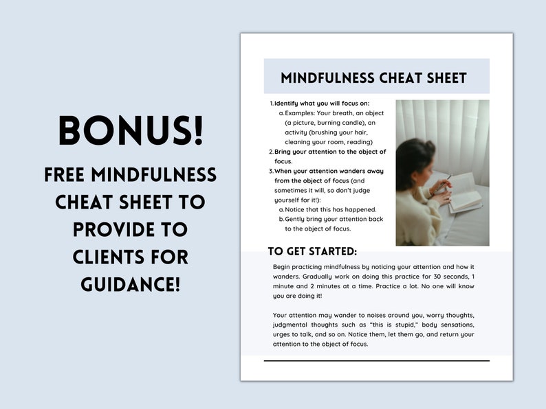 DBT Skills Training Worksheets & Handouts: Mindfulness DBT - Etsy