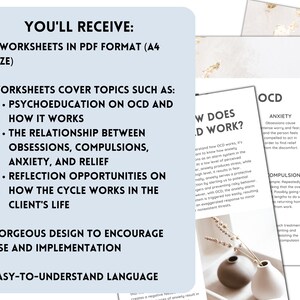 Cycle of OCD Therapy Worksheets OCD Handout for Therapists - Etsy