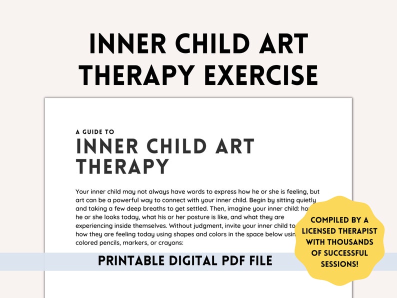 Inner Child Art Therapy Exercise Inner Child Healing - Etsy