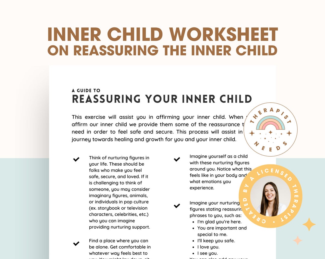 Inner Child Worksheet on Reassuring Your Inner Child | Healing ...