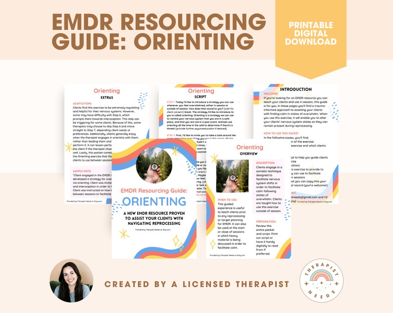 EMDR Resourcing Guide: Orienting EMDR Scripts, Somatic Therapy, Trauma ...